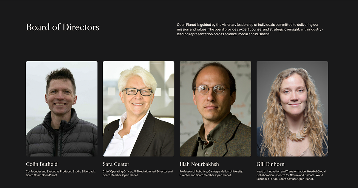 Meet the team • Open Planet