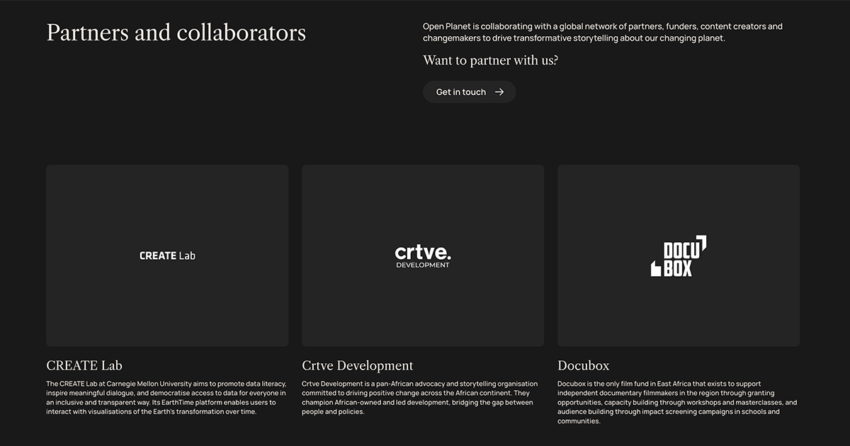Partners • Open Planet